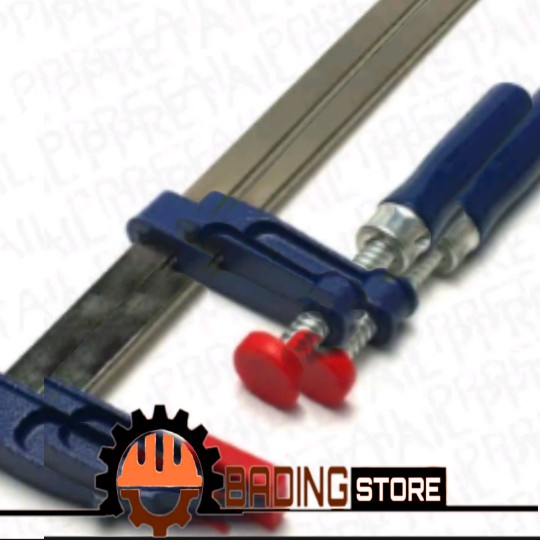 Jual PENJEPIT KAYU ALAT PRES KAYU CLAMP F GAGANG BIRU UKURAN 120 X 1200 ...