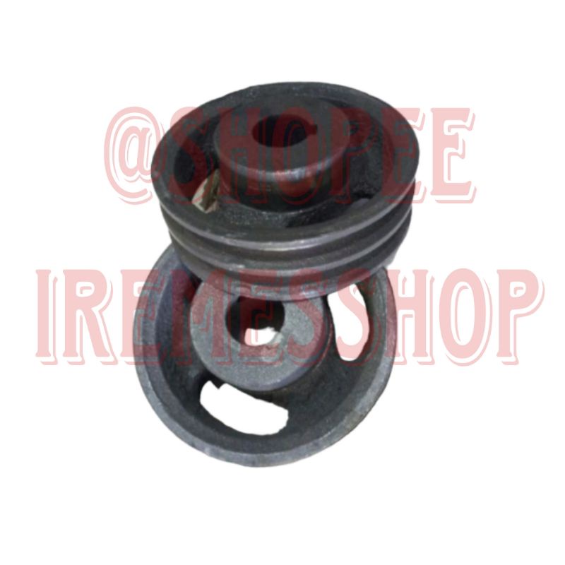 Jual pulley pully besi cor B2 6" inci as 25mm 38mm 32mm 48mm 42mm 55mm ...