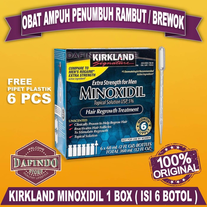 Jual Kirkland Minoxidil For Men (Isi 6 Botol) | Shopee Indonesia