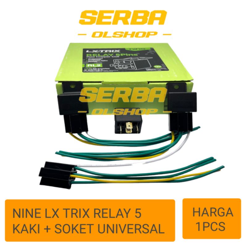 Jual NINE LX TRIX RELAY + KABEL SOKET KLAKSON 40A KAKI 5 UNTUK MOTOR DAN MOBIL | Shopee Indonesia