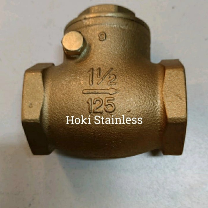 Jual Check Valve Kuningan Kitz 1" Inch / Swing Check Valve Brass ...