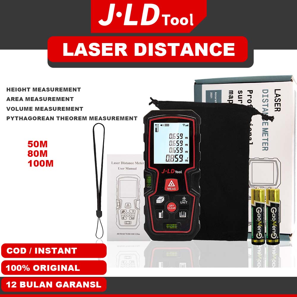 Jual JLD METERAN LASER DISTANCE DIGITAL LCD 50M-80M-100M DISTANCE LASER ...