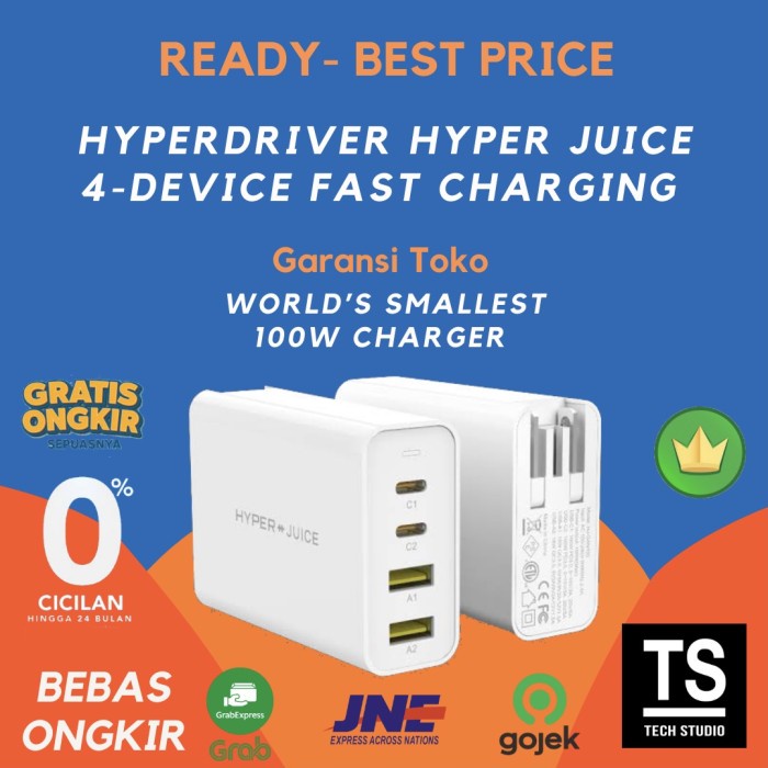 Jual New Ori Hyperdrive Hyperjuice 100W Usb-C Gan 4 Device Fast Charging Terbatas | Shopee Indonesia