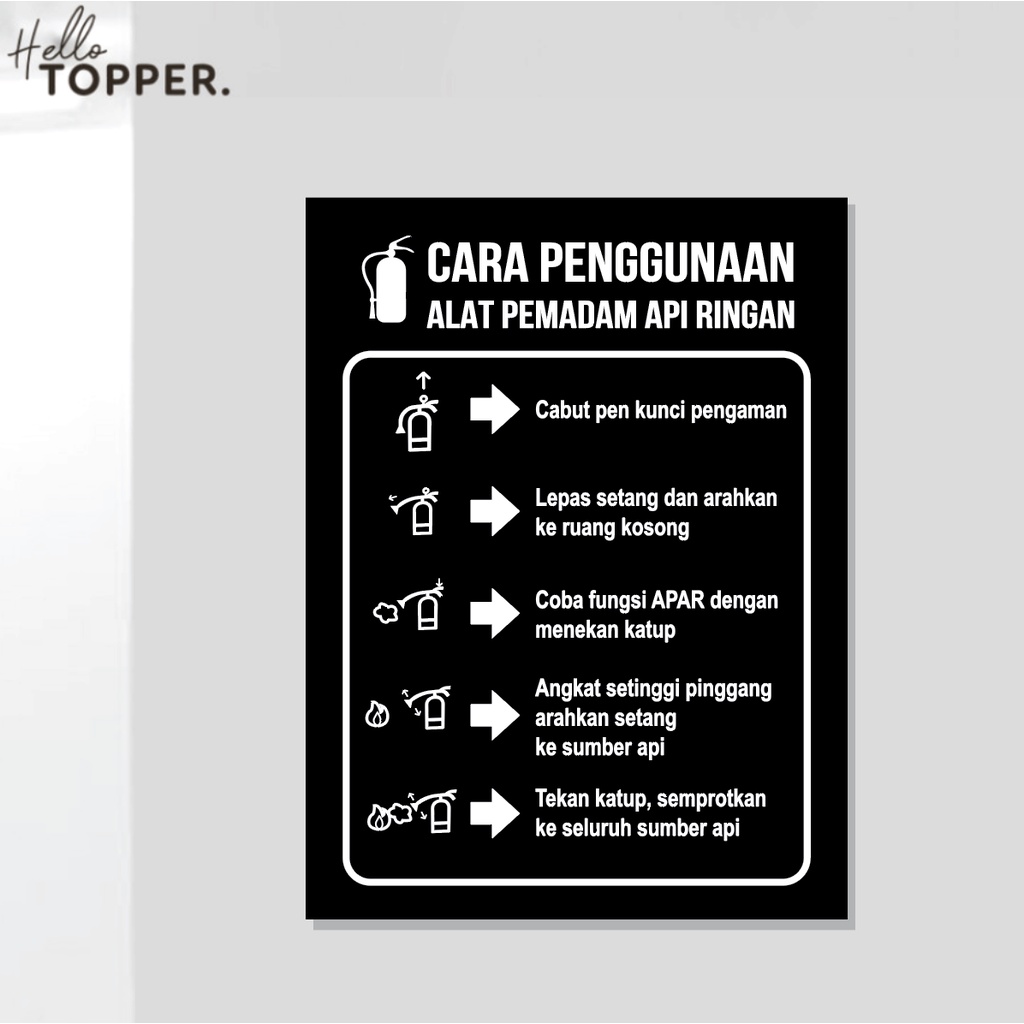 Jual Sign Board Akrilik Cara Penggunaan APAR Sign | Shopee Indonesia
