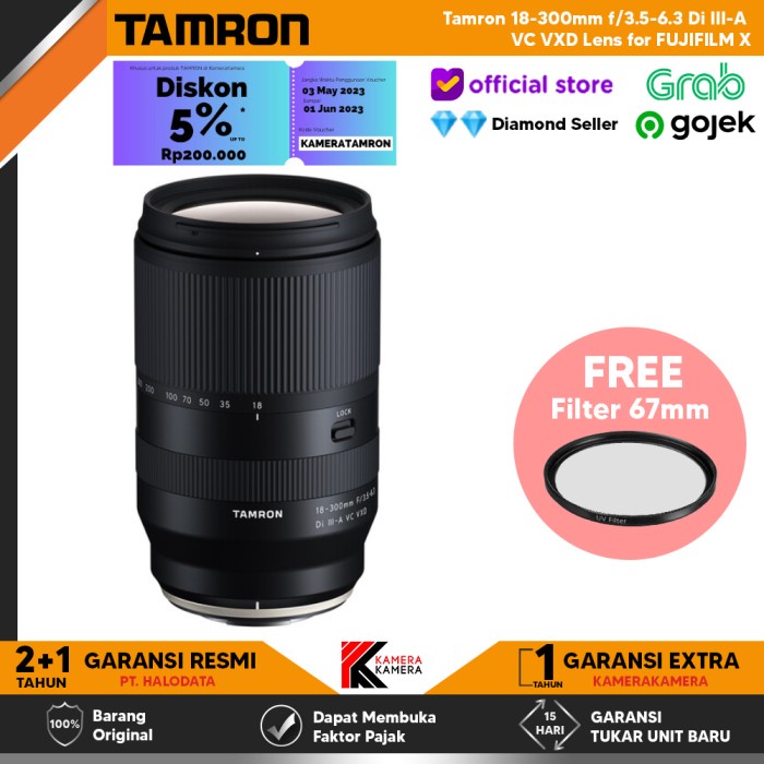 Jual Tamron 18-300mm f/3.5-6.3 Di III-A VC VXD Lens for FUJIFILM X | Shopee Indonesia