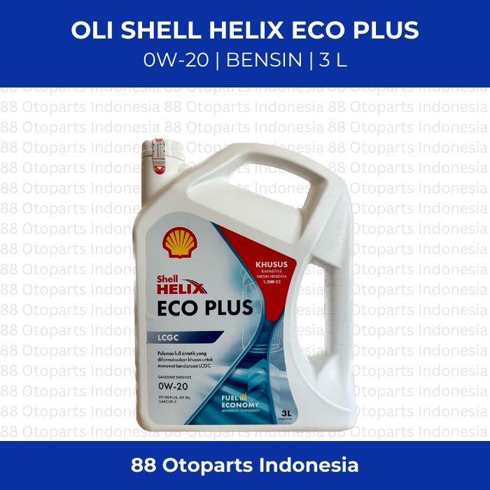 Jual OLI SHELL HELIX ECO PLUS LCGC SAE 0W-20 (3 LITER) | Shopee Indonesia