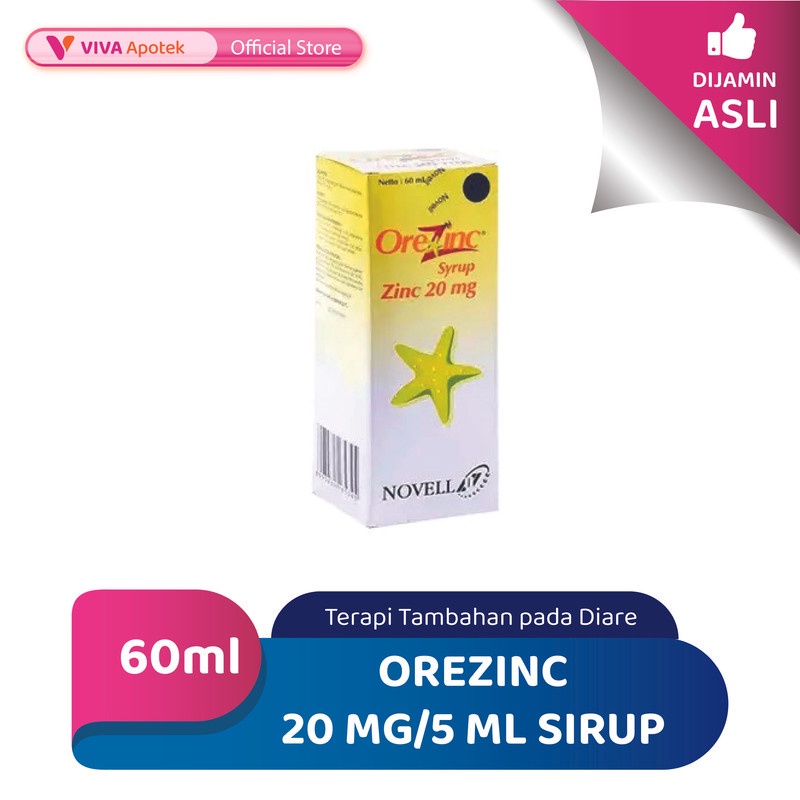 Jual Orezinc 20 mg/5 ml Sirup Terapi Tambahan pada Diare (60 ml ...