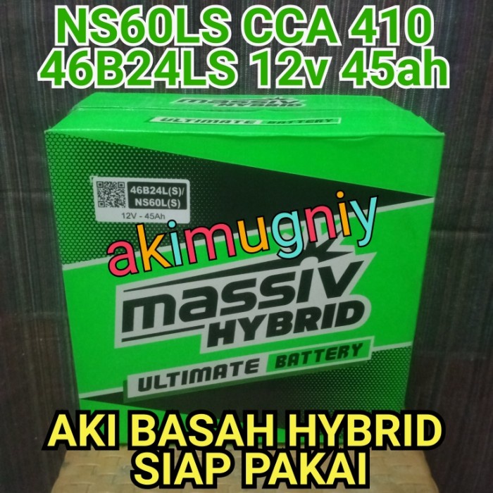 Jual [New Ori] Aki Ns60Ls 46B24Ls Hybrid 12V 45Ah Crv Hrv Wulling Incoe ...