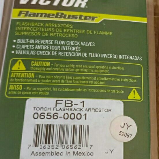 Jual Ori Regulator Flashback Arrestor Victor Fb-1 0656 - 0001 Limited ...