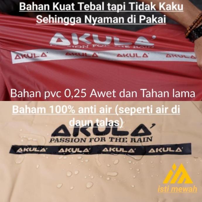 Jual Raincoat AKULA Jas Hujan Pria Wanita Mantel Hujan DEWASA Bahan ...