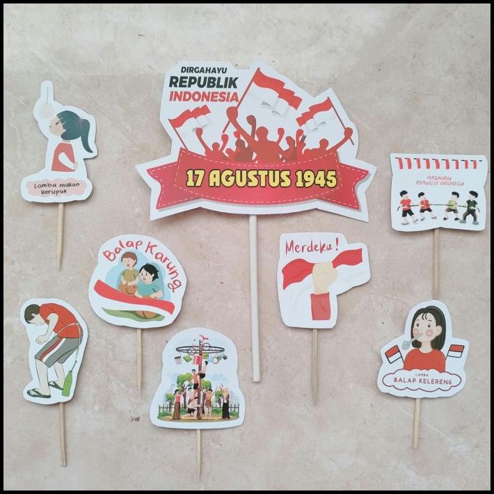 Jual DISKON CAKE TOPPER HIASAN KUE EDISI DIRGAHAYU 17 AGUSTUS 1945 HUT ...