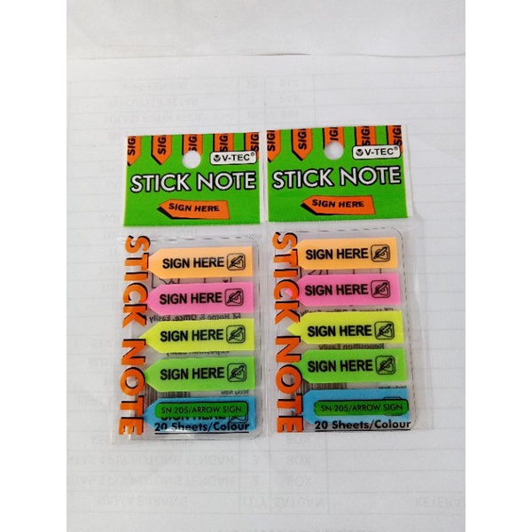Jual STICK NOTE VTEC SN205 ARROW SIGN | Shopee Indonesia