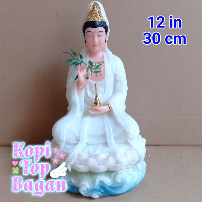 Jual [Original] Kwan Im Pu Sa Putih Hpy Resin Uk 12 Inci 30 Cm Guan Yin ...