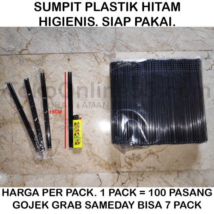 Jual SUMPIT PLASTIK HITAM KARDUS BESAR ISI 40 PACK 4,000PASANG PANJANG ...