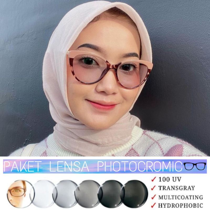 Jual kacamata cat eye wanita, kacamata minus/normal (muka tirus/lonjong ...