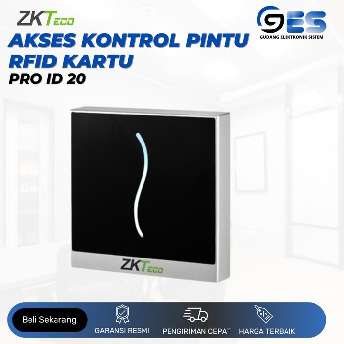 Jual MESIN AKSES KONTROL ZKTECO PROID 20 READER KARTU RFID BERGARANSI ...