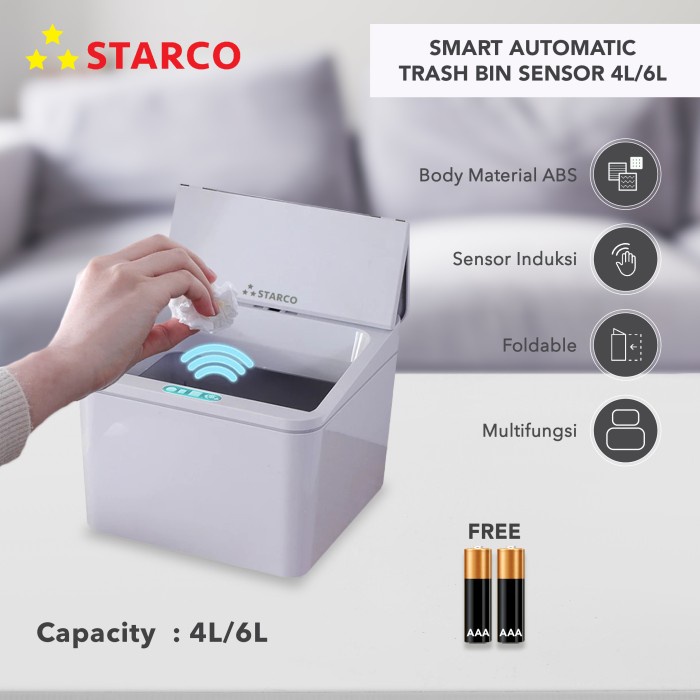 Jual Promo Starco Smart Otomatis Trash Bin Tempat Sampah Tong Sampah ...
