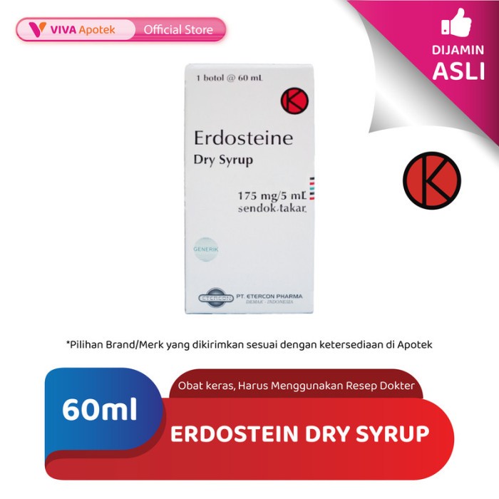 Jual Erdostein Dry Syrup Novell / Batuk Dahak (60 Ml) | Shopee Indonesia