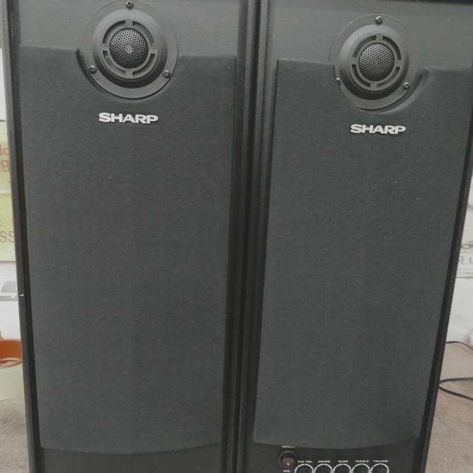 Jual Speaker Active Sharp Cbox Asp350Bl Audio Speaker Aktif Sharp ...