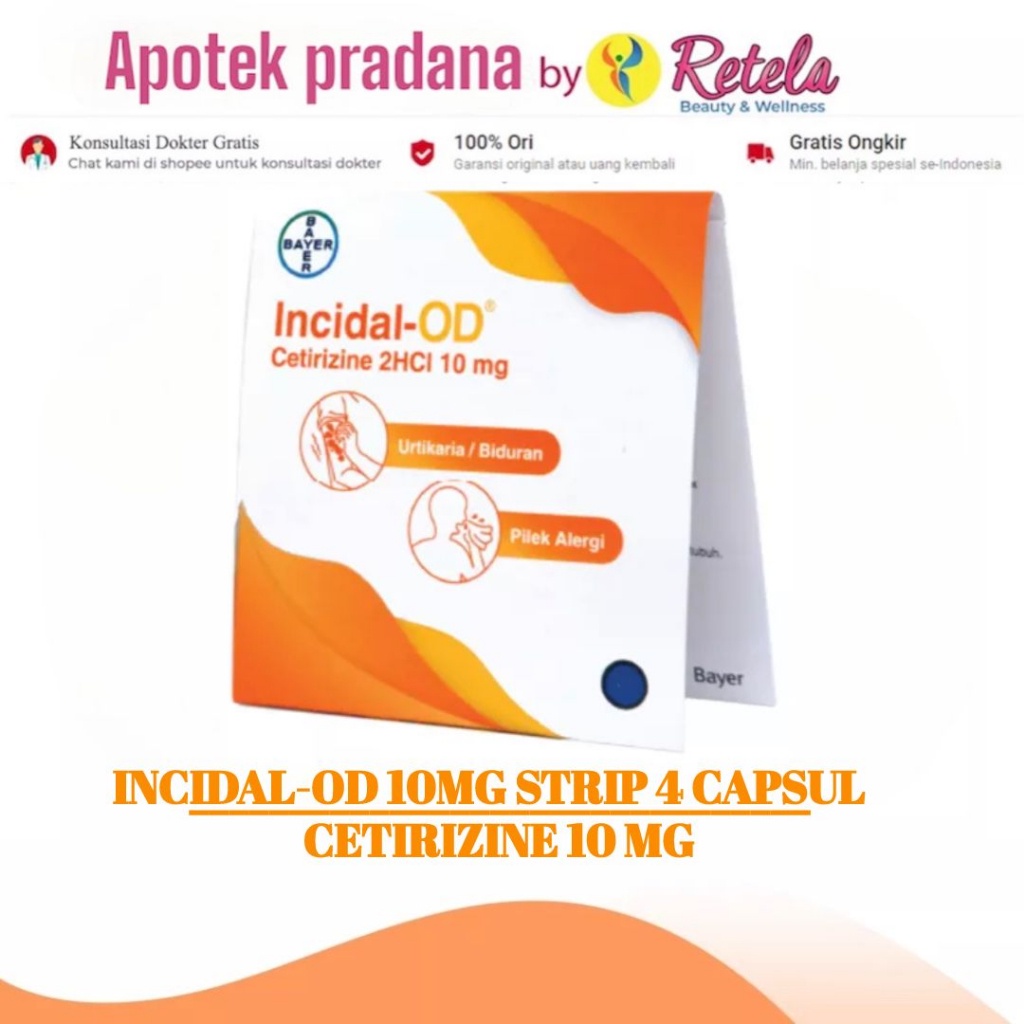 Jual INCIDAL-OD 10MG STRIP 4 CAPSUL | Shopee Indonesia