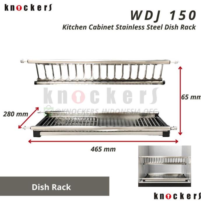 Jual Gsid Kitchen Cabinet Stainless Steel 304 Dish Rack - Wdj - Knockers | Shopee Indonesia