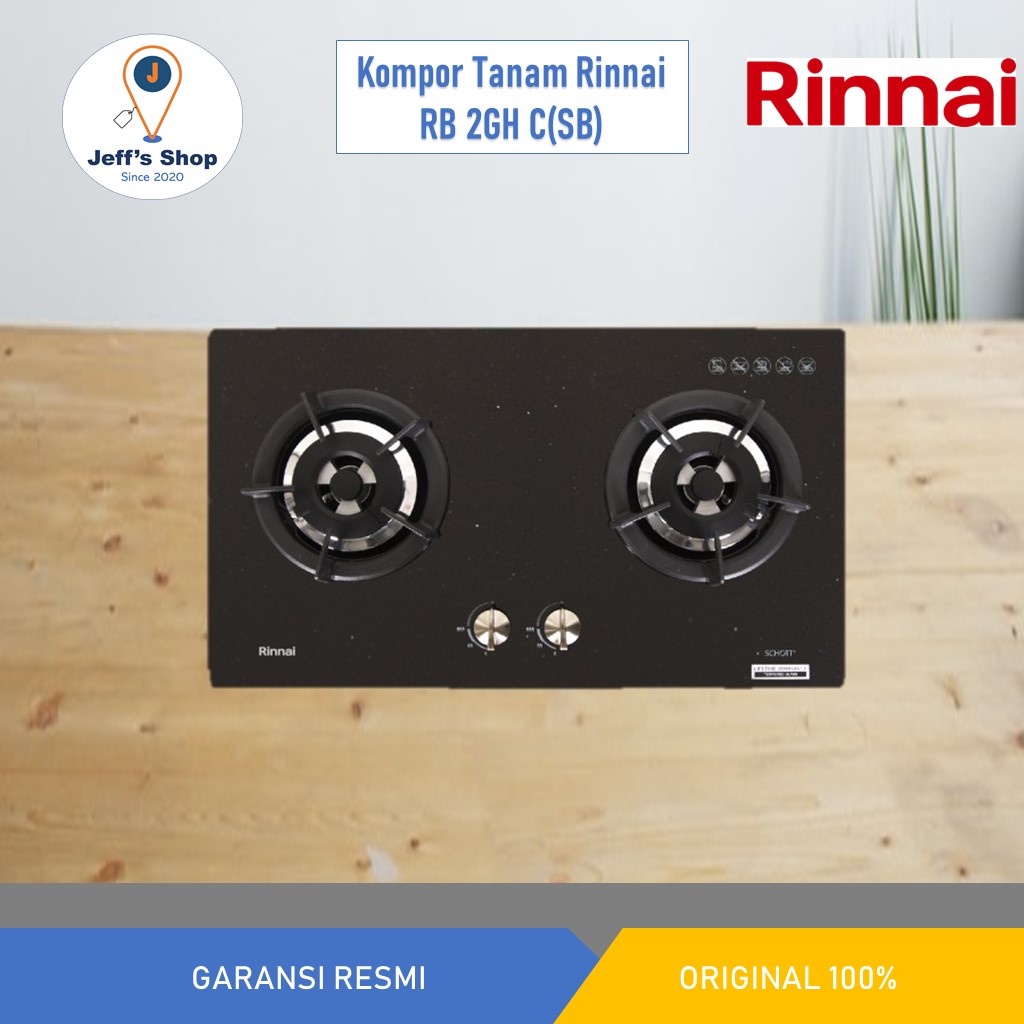 Jual Kompor Tanam Rinnai 2 Tungku RB 2GH C (SB) | Shopee Indonesia