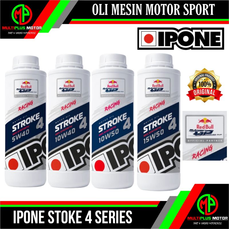 Jual Oli mesin motor sport 4T IPONE RACING STROKE 4 (1L) ORIGINAL 100% ...