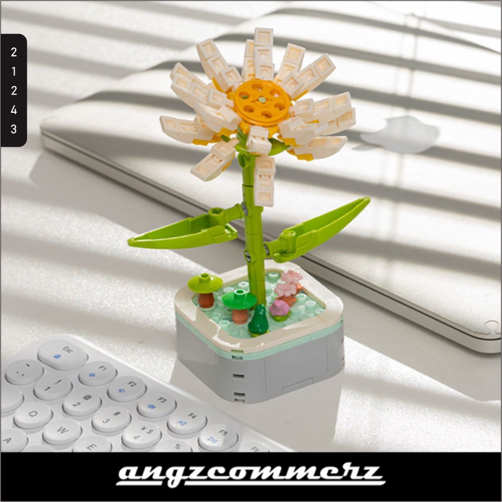 Jual Mainan Balok Model Bunga DIY Brick Nano Block Flower Series Set ...