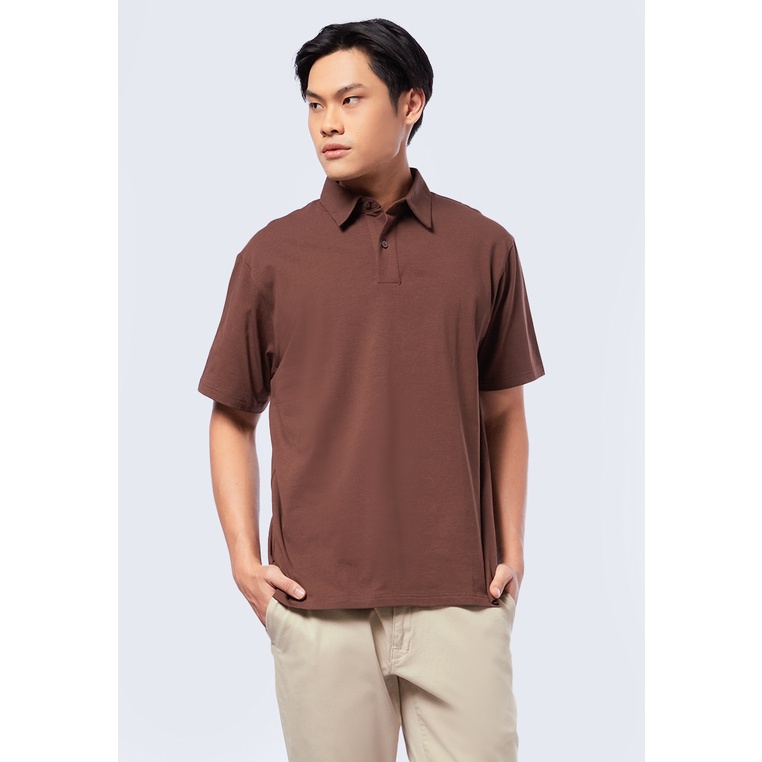 Jual Executive Regular Fit Short Sleeve Polo Shirt Dark Brown | Shopee ...