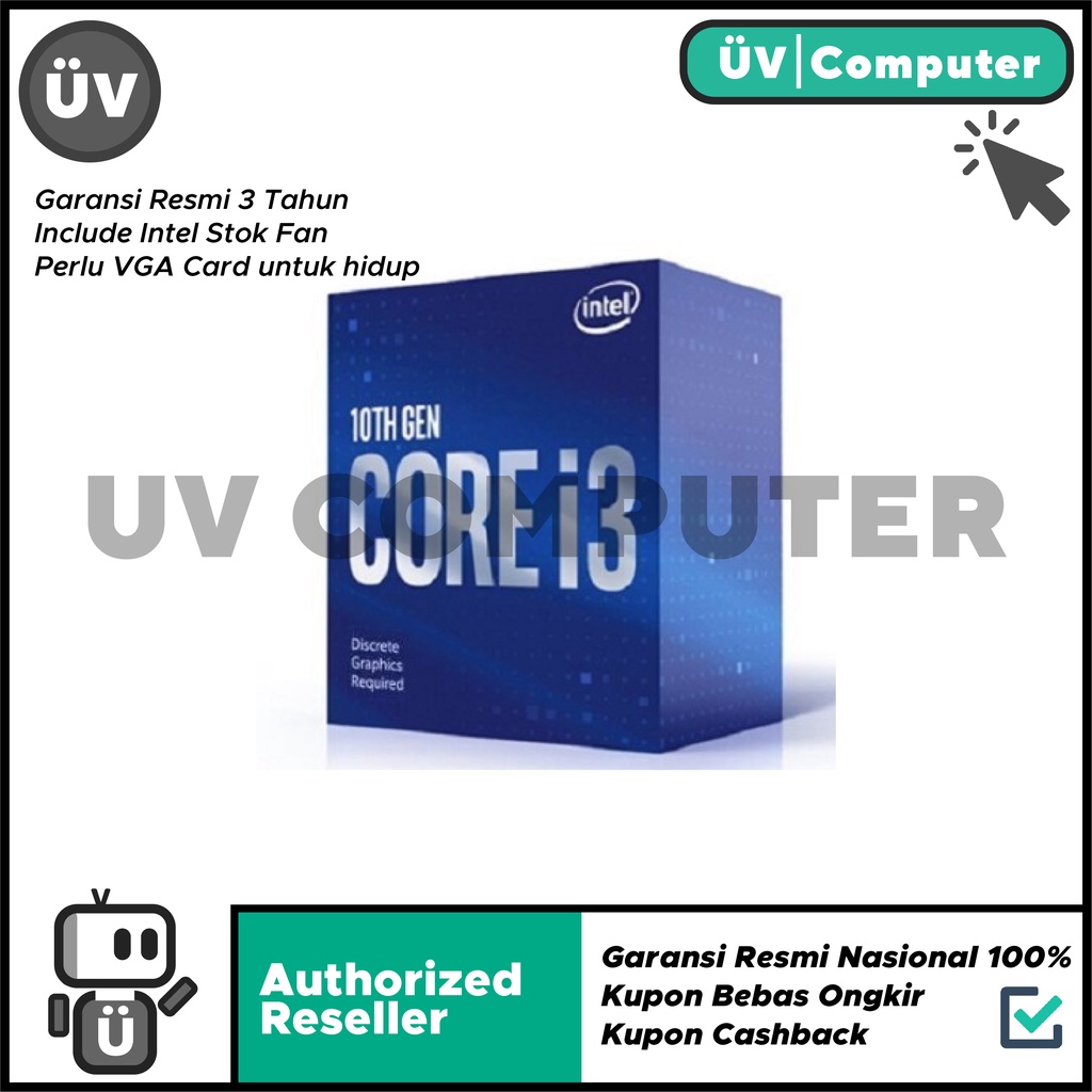Jual Processor CPU Intel Core i3-10100F BOX LGA1200 Comet Lake Resmi | Shopee Indonesia
