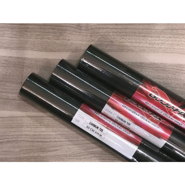 Jual Ready STIKER / STICKER KARBON / CARBON 3D GOODFIX 45cm Roll (15 ...