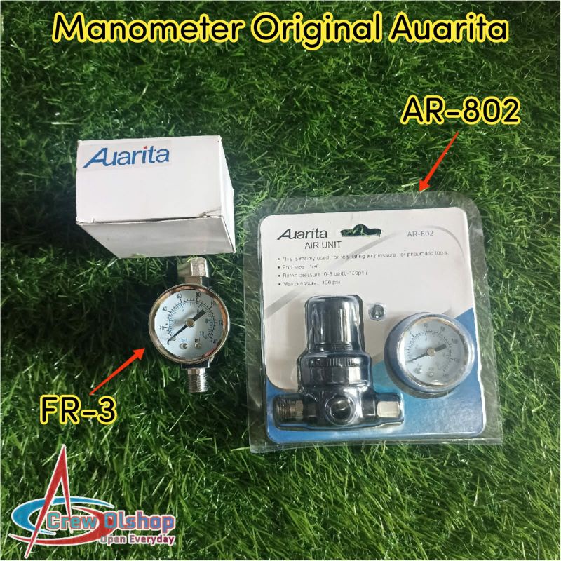 Jual Auarita AR802 / FR3 Air Pressure Regulator Spray Gun With Manometer Gauge Paint Controller ...