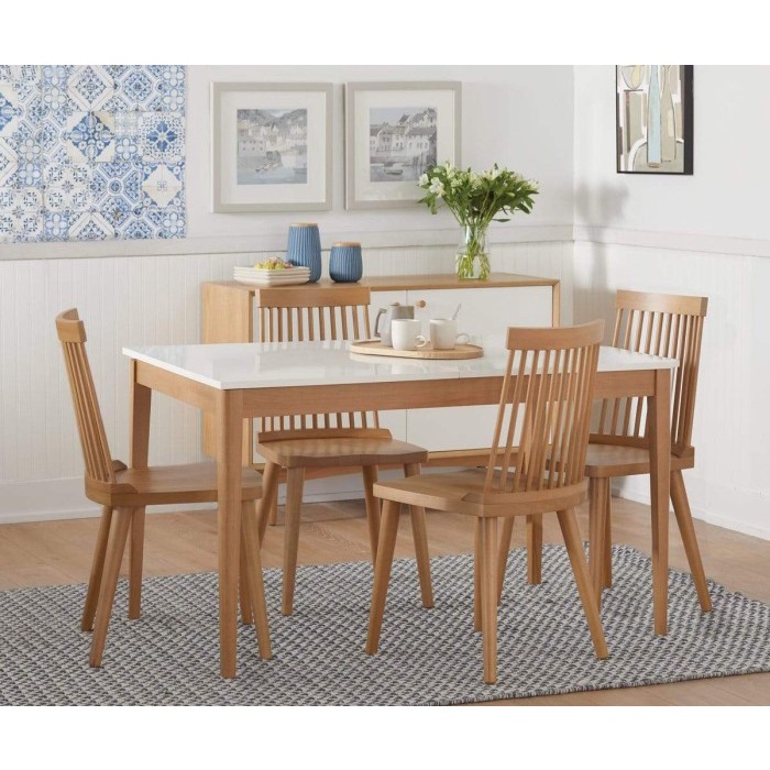 Jual MJ1 196 Set meja Makan Minimalis Kayu Jati 4 Kursi 6 Kursi Model Terbaru - Meja Saja ...