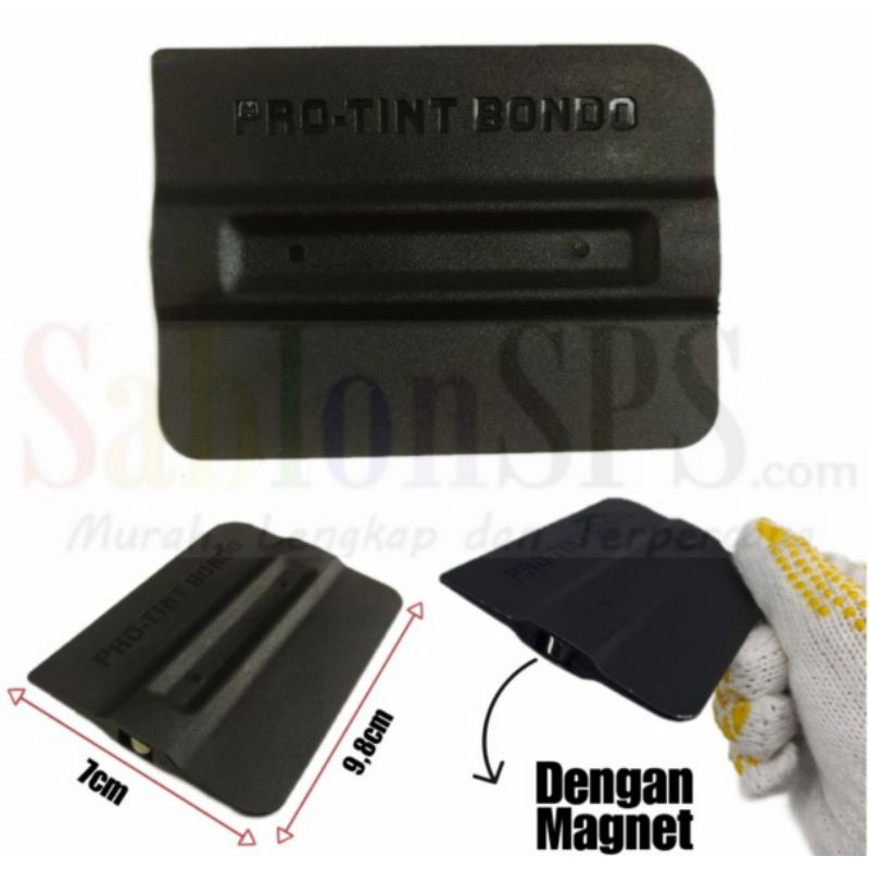 Jual SCRAPER KAPE PRO-TINT BONDO MAGNET HITAM ALAT PASANG STIKER ...