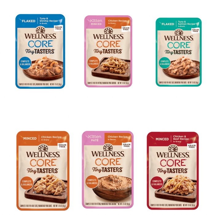 Jual Wellness CORE Pate Tiny Tasters - Wet Cat Food Pouch | Shopee ...