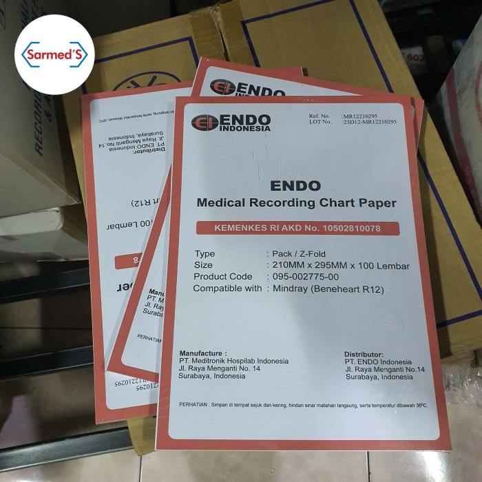 Jual Kertas ECG R 12 Mindray / Paper ECG R 12 / Kertas 210 x 295 x 100 ...