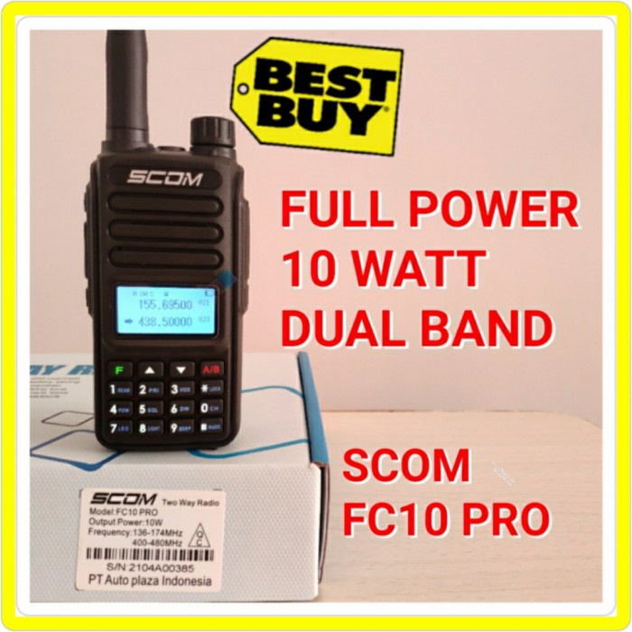 Jual Ht Scom Fc10 Pro Ht Full Power 10 Watt Dual Band | Shopee Indonesia