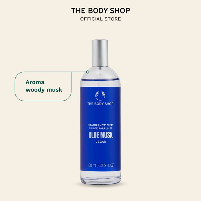 Jual The Body Shop Blue Musk Body Mist Fragrance 100Ml | Shopee Indonesia