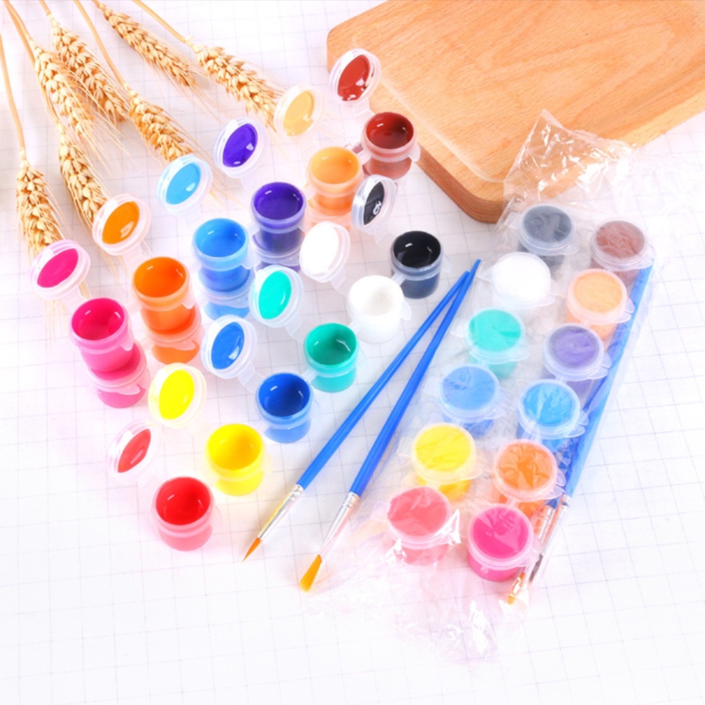 Jual [BS] Cat Lukis / Akrilik / Acrylic Paint Set 6 / 12 Warna / Cat ...