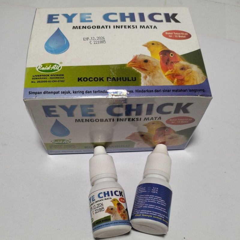 Jual OBAT TETES MATA BURUNG UNGGAS Eye Chick original Raid-All(1pcs ...