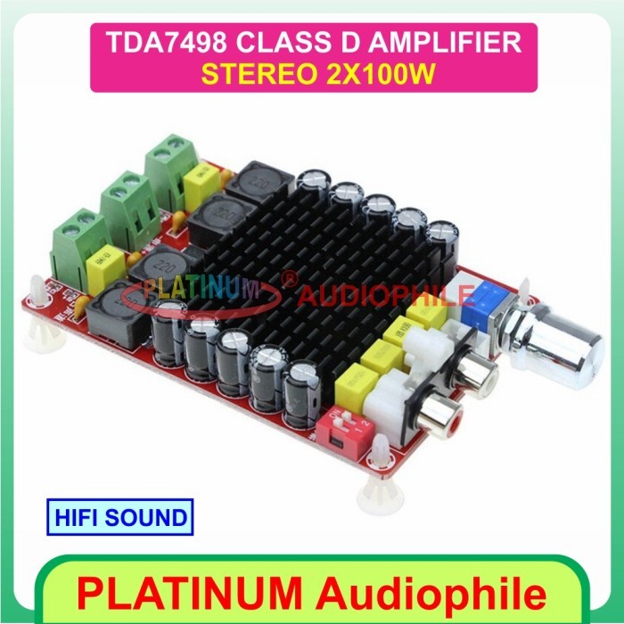 Jual Tda7498 Amplifier Class D 2X100W Tda7498E Class D Amplifier Stereo | Shopee Indonesia