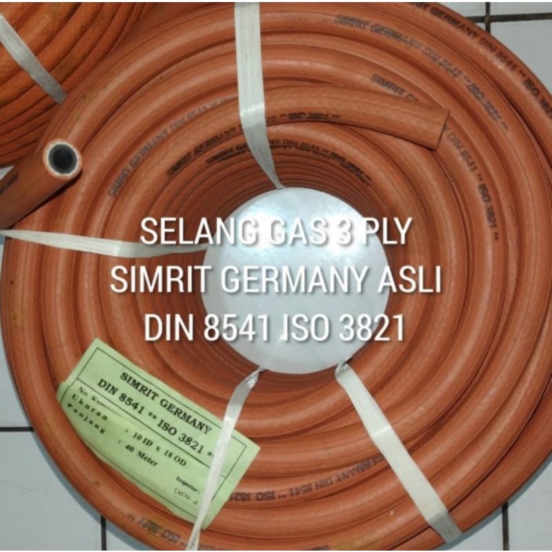 Jual Selang Gas SIMRIT GERMANY 3 Ply jual Per METER | Shopee Indonesia