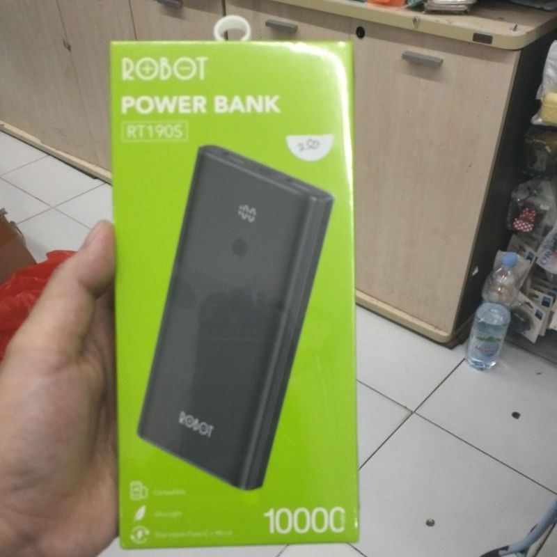 Jual Robot RT190S Powerbank 10000mAh LED Dual Input Output Type-C ...