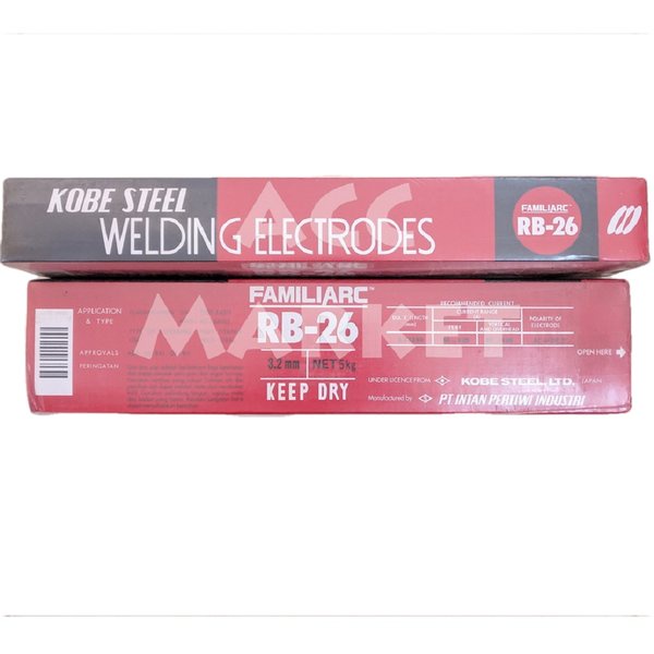 Jual Kawat Las Listrik 5 Kg RB-26 KOBE Steel 3.2 mm x 350 mm RB26 RB 26 Welding Electrodes Weld ...