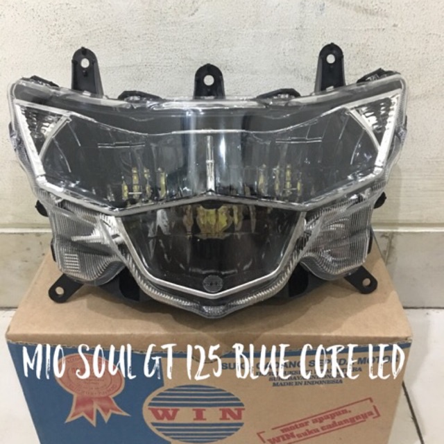 Jual WIN - Reflektor Lampu Depan Mio Soul GT 125 Blue Core+LED | Shopee ...