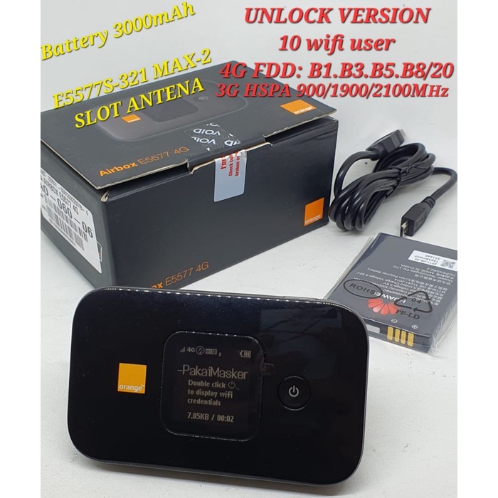 Jual MIFI MODEM WIFI ROUTER 4G LTE HUAWEI E5577 [ MAX 2 ] BATTERY ...