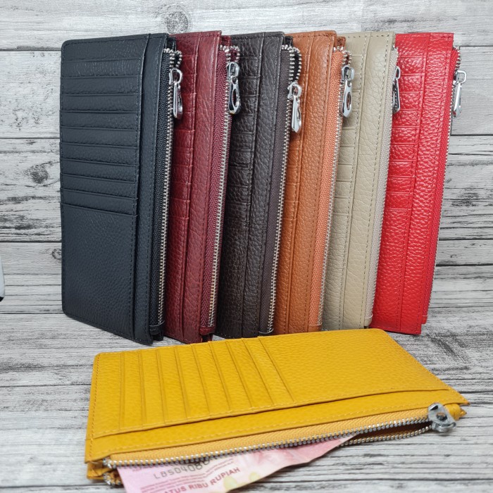 Jual Corona Plain Leather Long Wallet / Card Holder _. | Shopee Indonesia