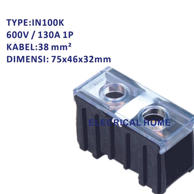 Jual Terminal Block Din Rail In-100K 1P 130A Star | Shopee Indonesia