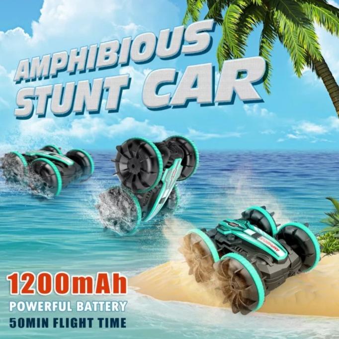 Jual Mainan Anak RC Mobil Amphibi 4WD ~ AMPHIBIOUS STUNT CAR 2 in 1 ...