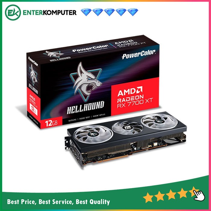 Jual PowerColor Radeon RX 7700 XT 12GB GDDR6 Hellhound | Shopee Indonesia